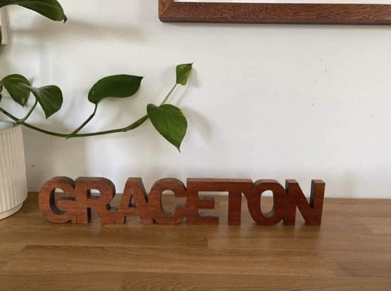 Custom 3D reclaimed timber sign – Houseoftierney